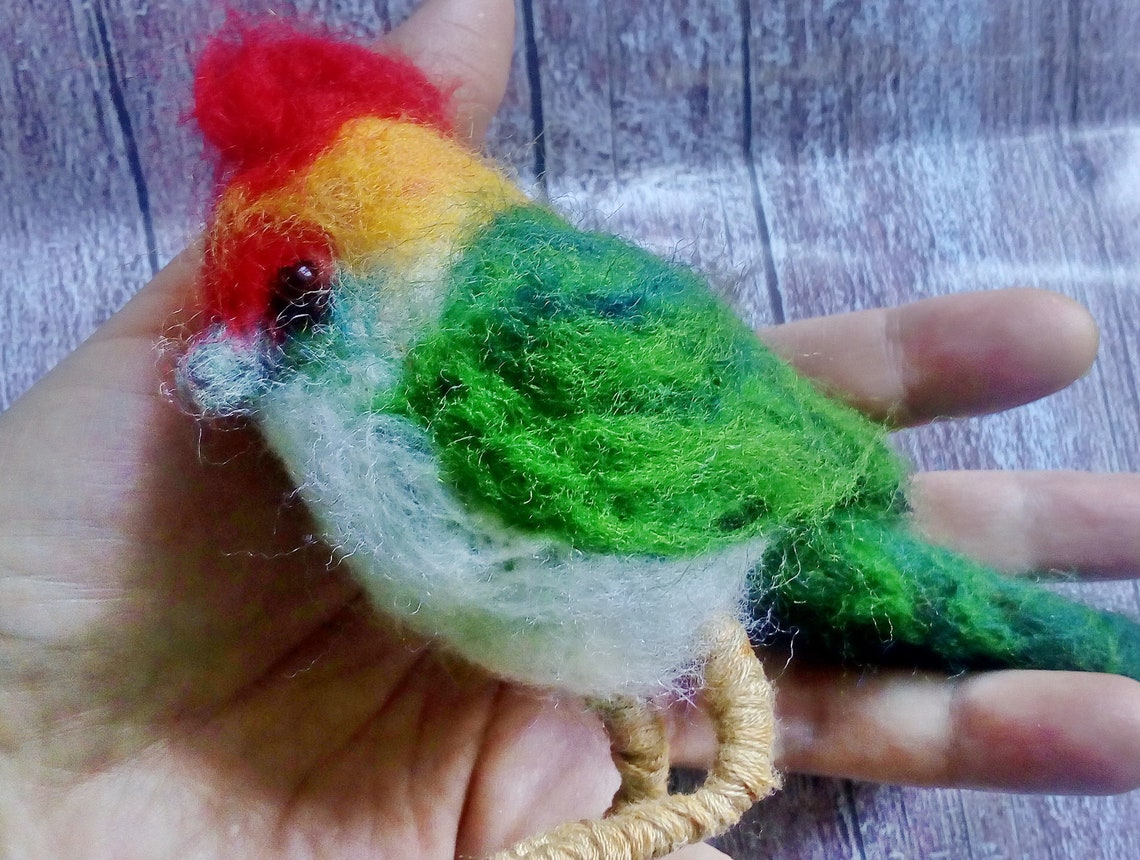 Needle Felted Colorful Bird. Needle Felted Animal. Needle - Etsy Australia