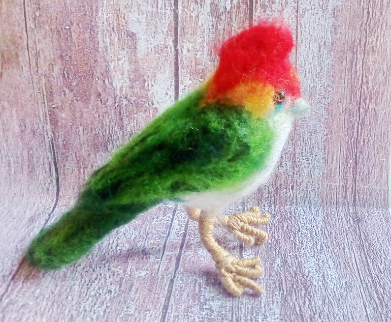 Needle felted colorful bird. Needle felted Animal. Needle | Etsy
