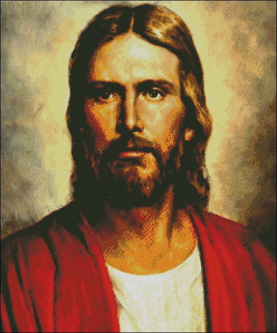 Our Jesus Christ Cross Stitch Pattern Chart Needlework | Etsy