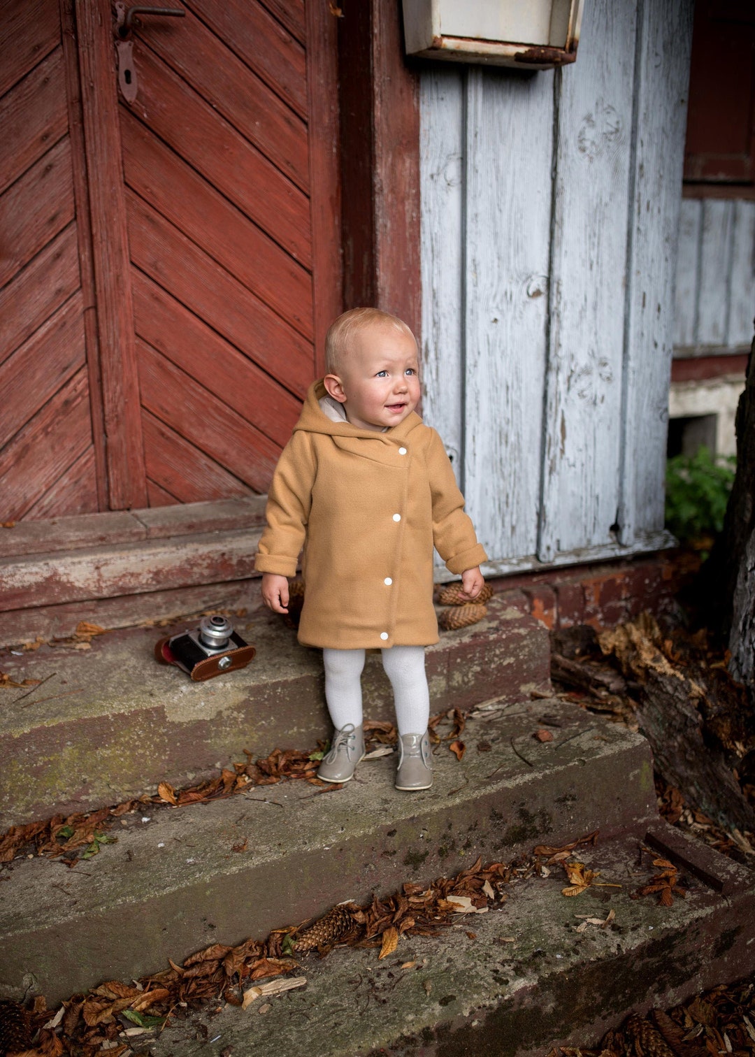 Children's Wool Coat for Winter, Vintage Little Girl Coat, Wool Coat ...