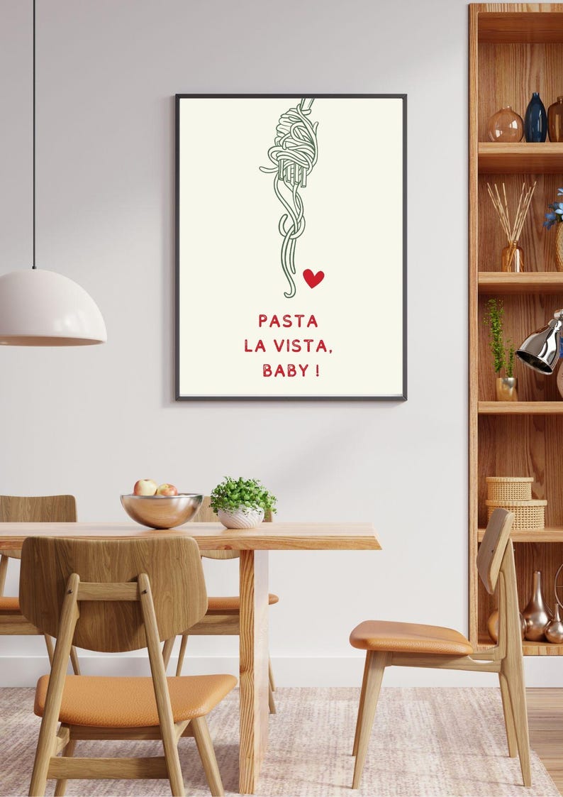 A3 Poster - "pasta La Vista, Baby" - Etsy