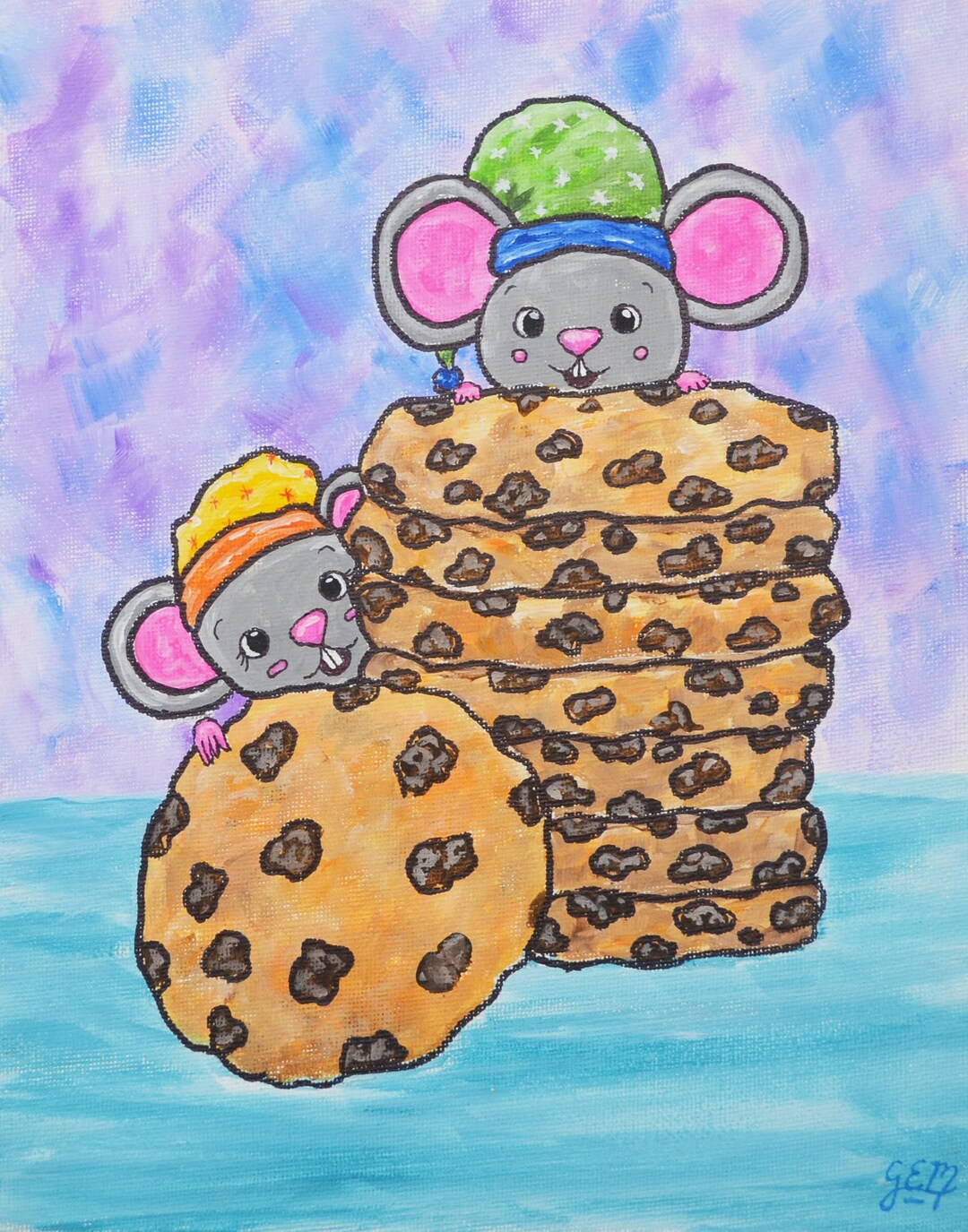 Mice Painting Art Tutorial,do It Yourself, Learn How to Paint, Winter ...