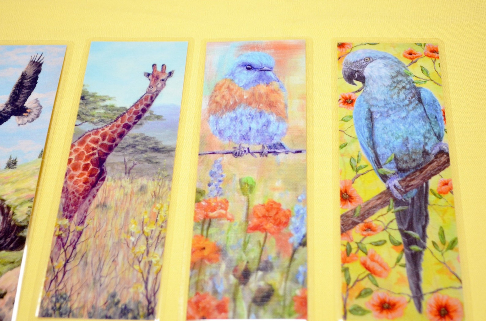 Animal Bookmarks Penguins Giraffe Eagle Parrot Bluebird - Etsy