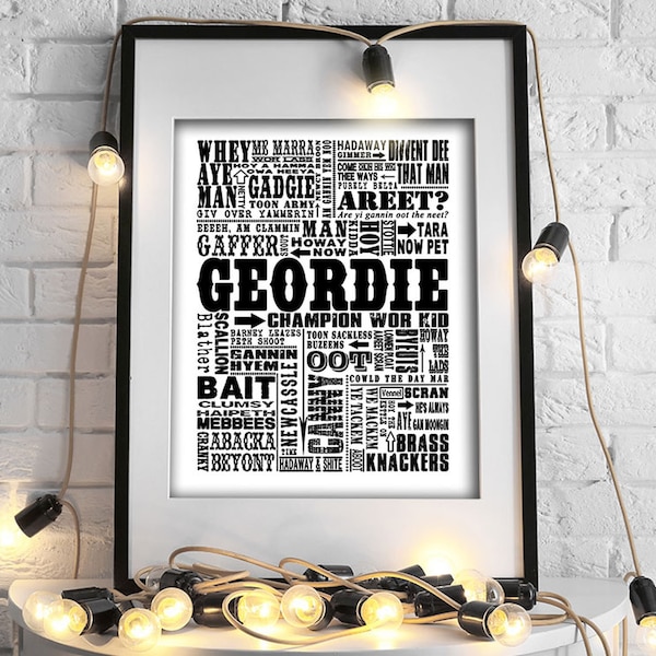 Geordie Sayings Wall Art - Etsy