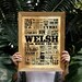 Traditional Funny Welsh Sayings Giclee Print or Canvas - Etsy UK