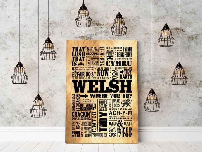 Traditional Funny Welsh Sayings Giclee Print or Canvas - Etsy UK
