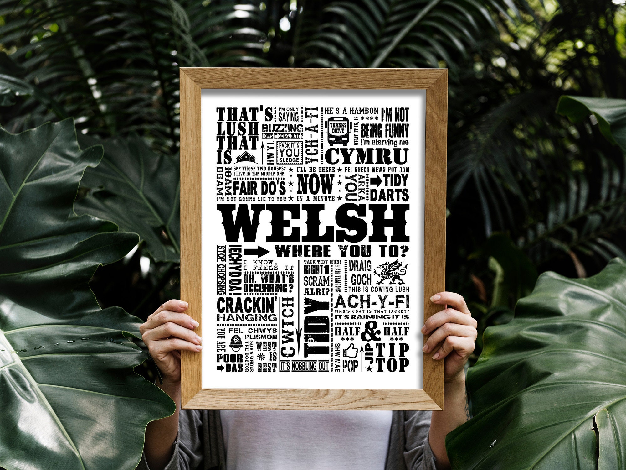 Traditional Funny Welsh Sayings Giclee Print or Canvas | Etsy UK