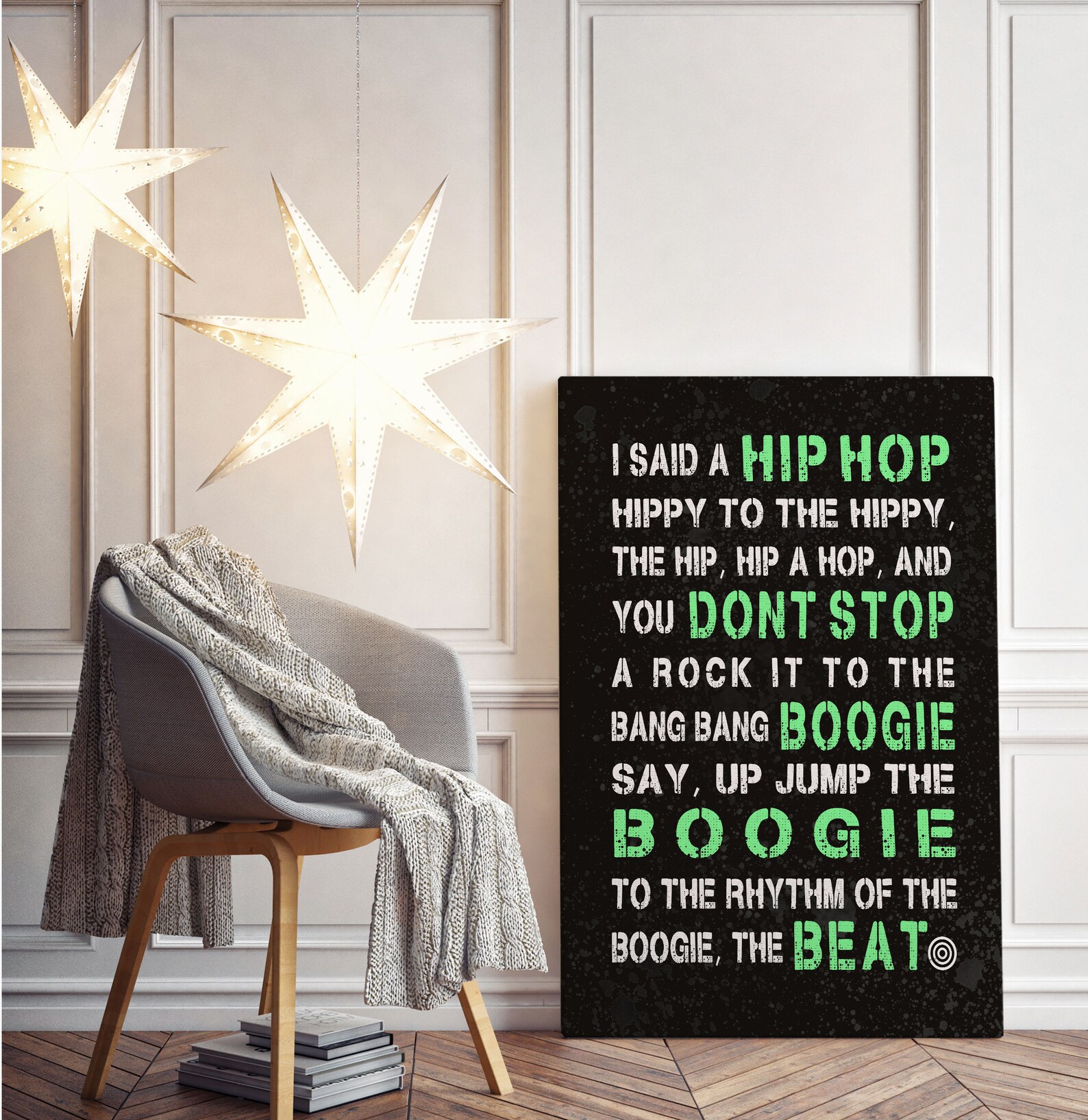Hip Hop Print Sugar Hill's "rappers Delight" Lyrics Giclee Print ...
