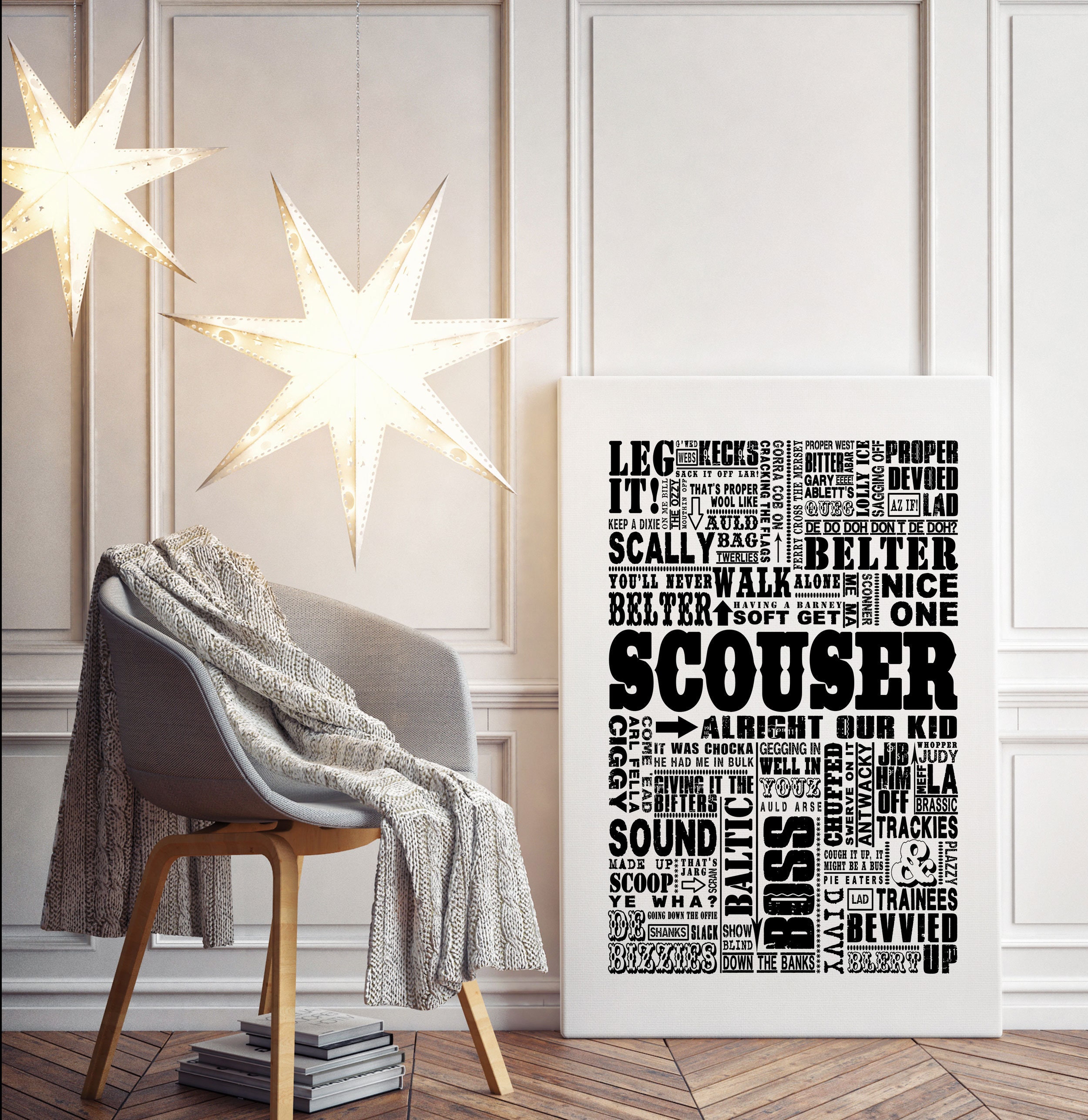 Traditional Scouse Sayings Giclee Print or Canvas, Funny Liverpool Gift ...