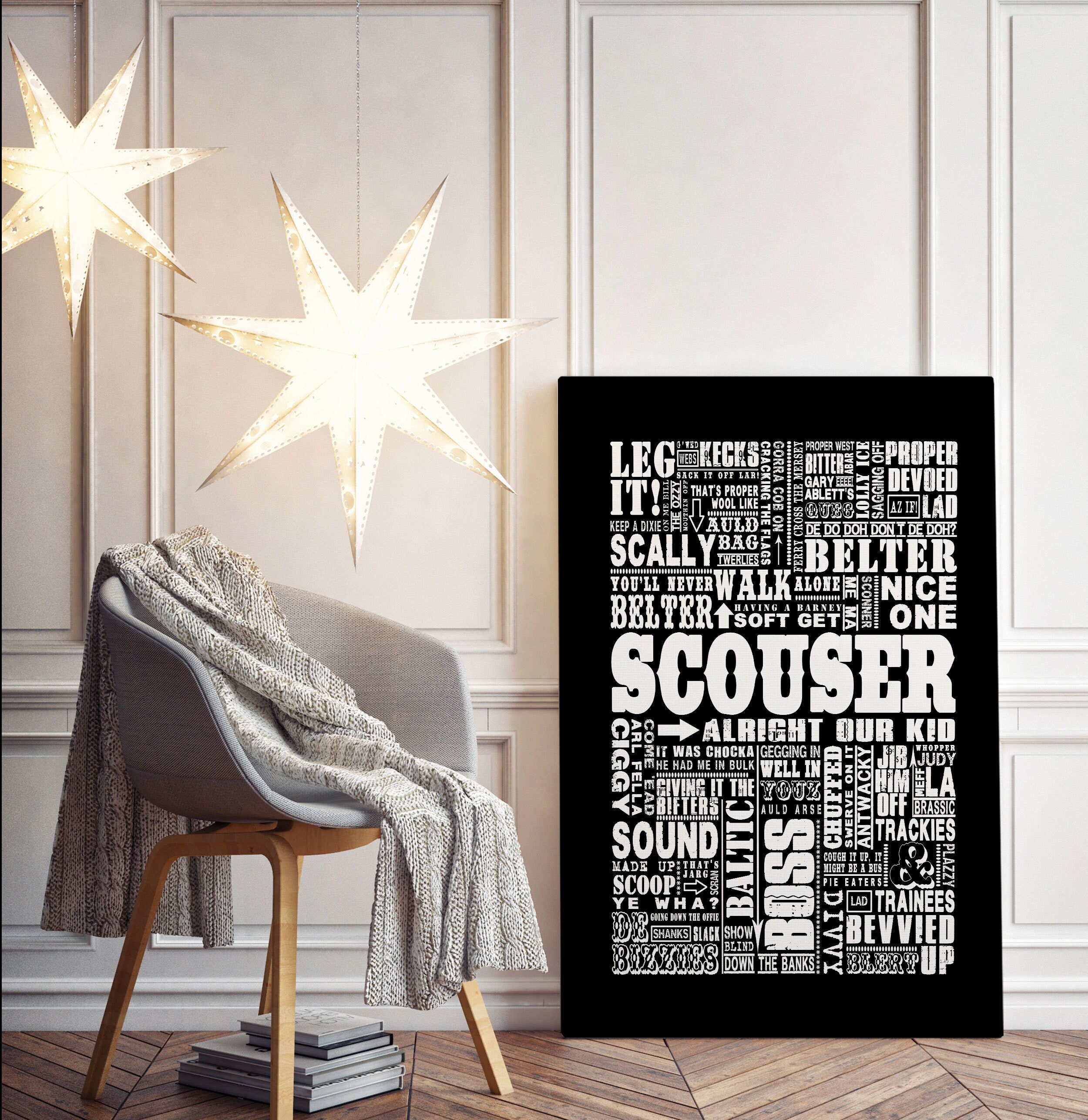 Traditional Scouse Sayings Giclee Print or Canvas, Funny Liverpool Gift ...