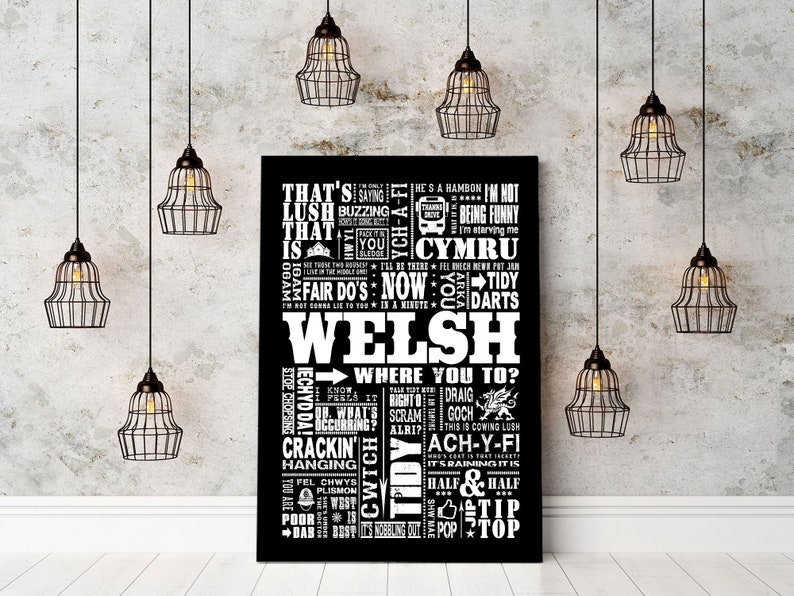Traditional Funny Welsh Sayings Giclee Print or Canvas - Etsy UK