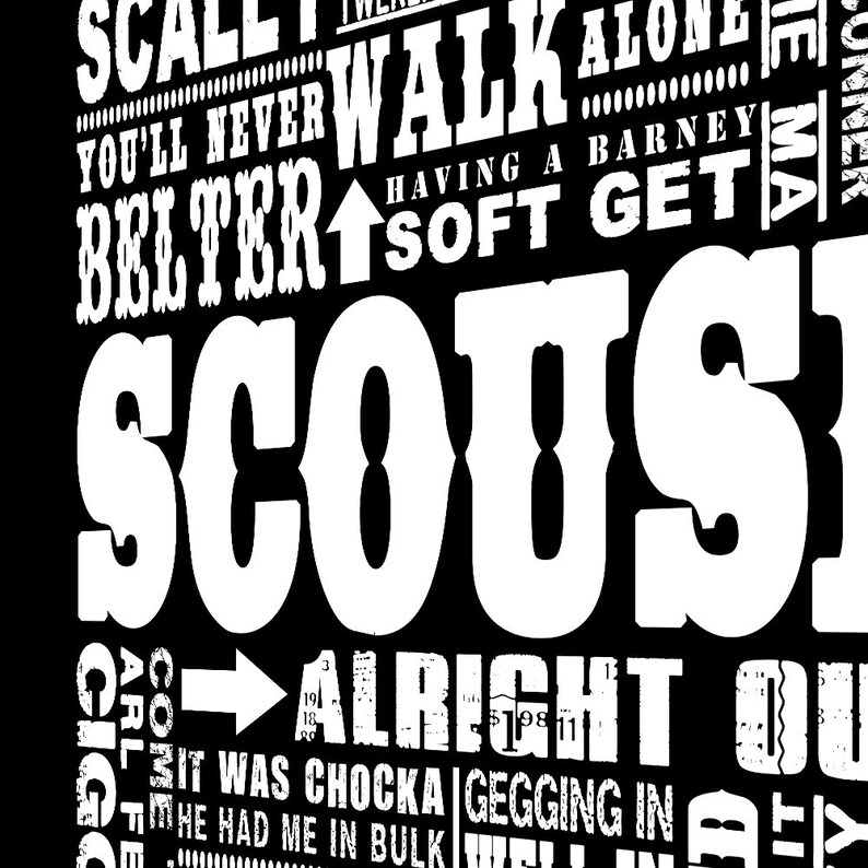 Traditional Scouse Sayings Giclee Print or Canvas, Funny Liverpool Gift ...