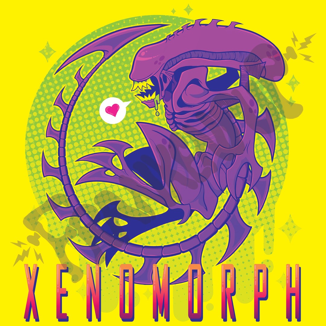 Xenomorph Vinyl Sticker / Keychain / Print - Etsy