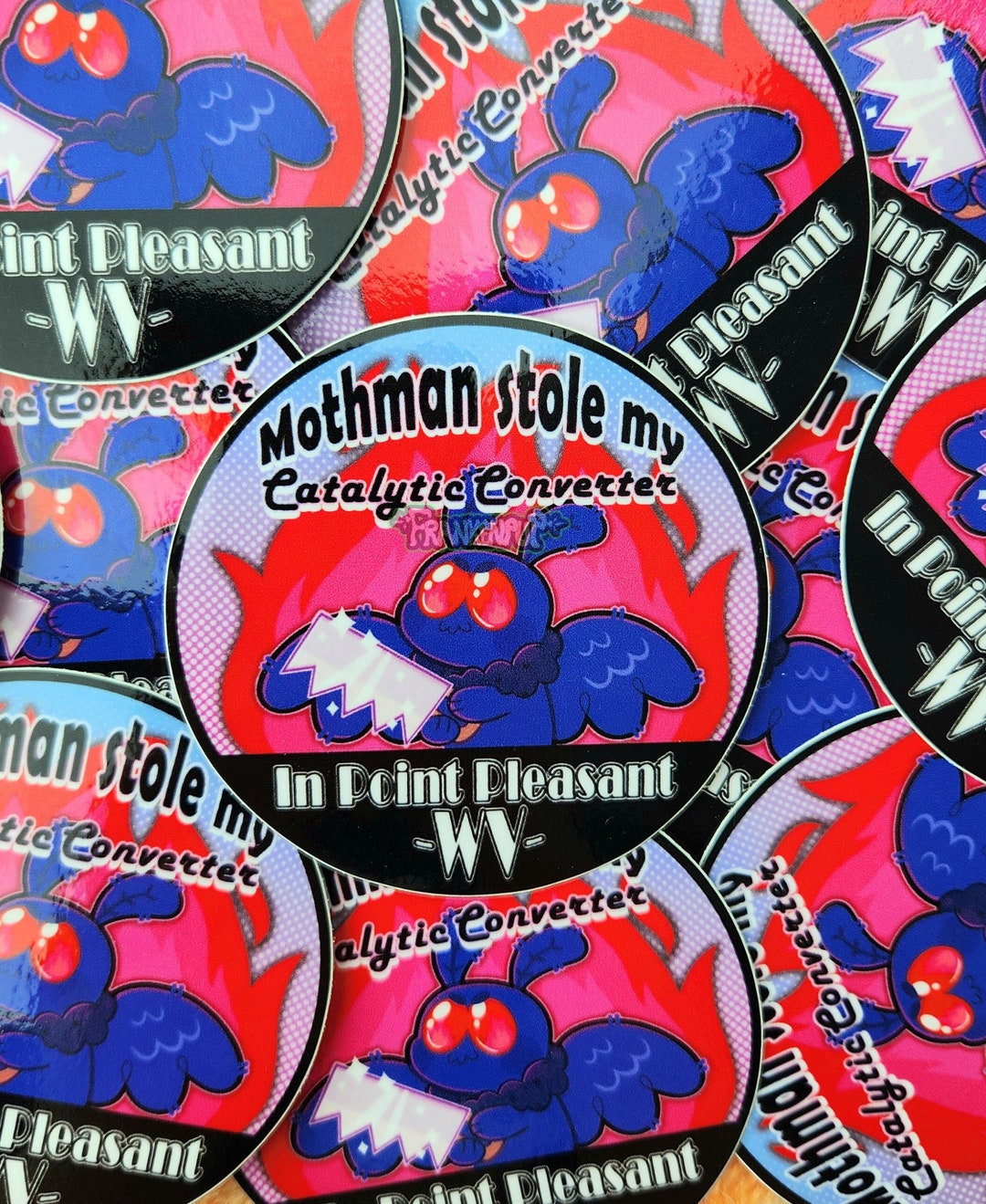 Mothman Stole My Catalytic Converter Sticker - Etsy