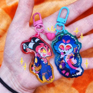 Helluva Boss Blitzo and Stolas Linking Keychains / Stickers - Etsy