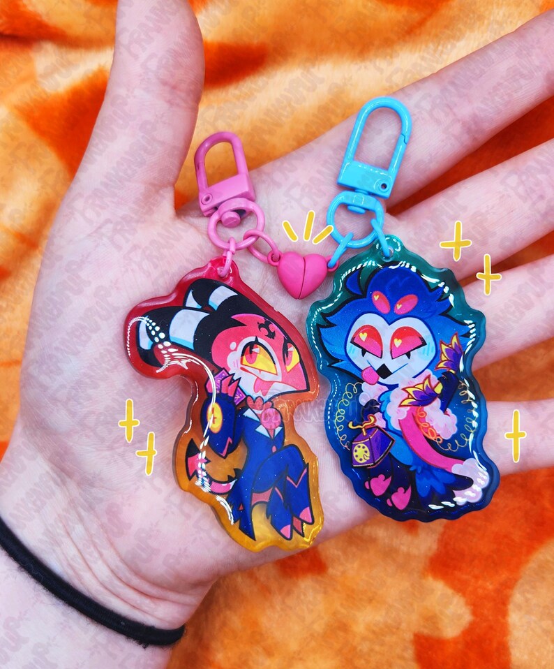 Helluva Boss Blitzo, Stolas, Millie & Moxxi Linking Keychains - Etsy