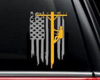 Lineman decal | Etsy