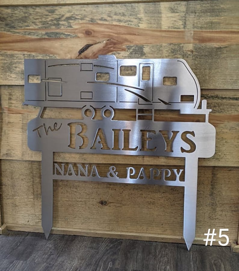 Personalized Steel RV Sign: Custom Campsite Decor - Etsy