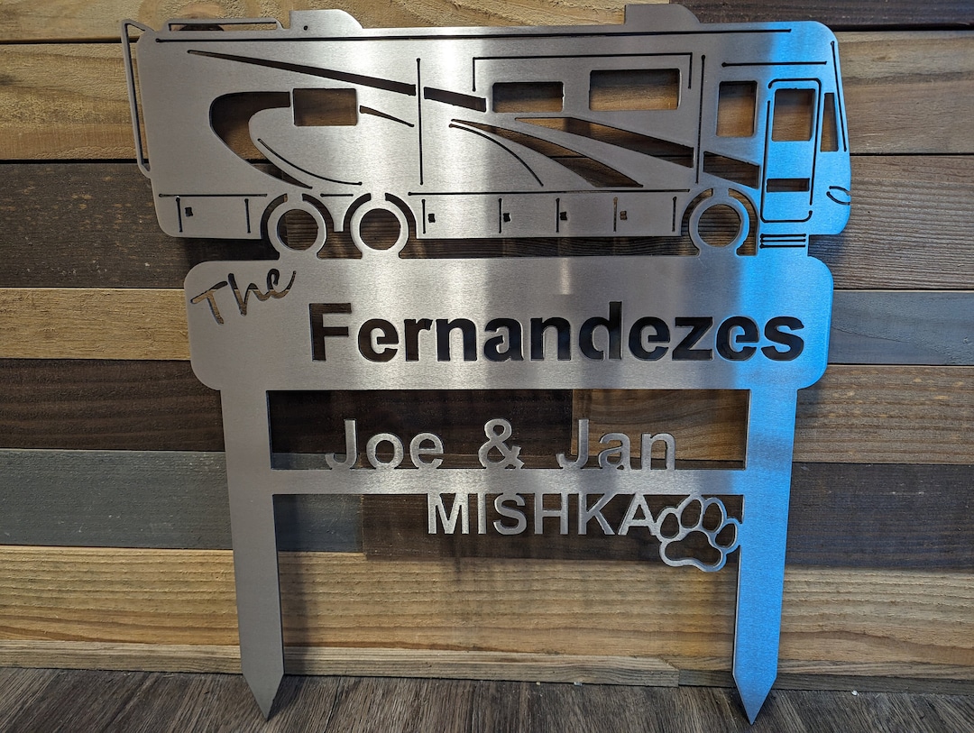 Personalized Steel RV Sign: Custom Campsite Decor - Etsy