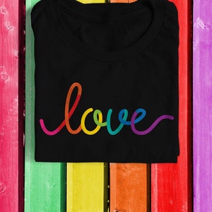 Rainbow Love SVG File Cutting Template - Etsy
