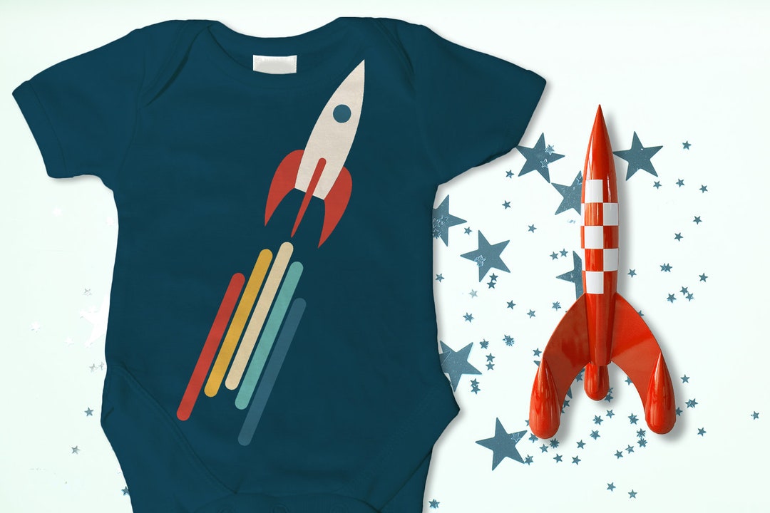 Retro Rocket Ship SVG File Cutting Template - Etsy
