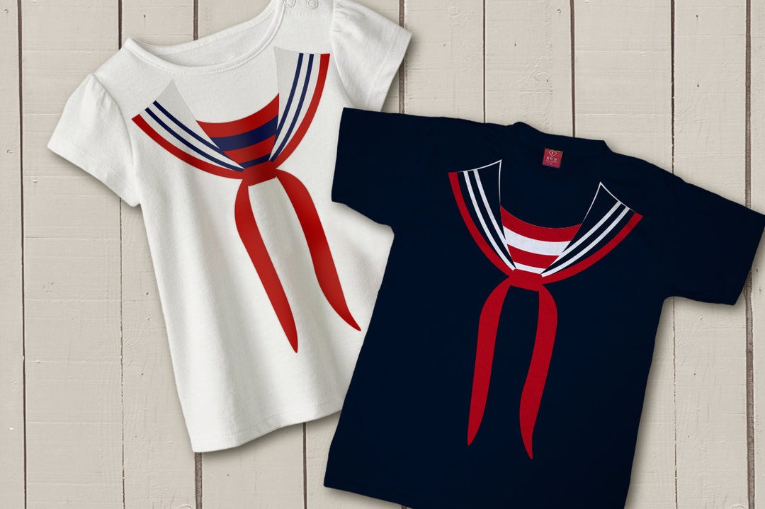 Faux Sailor Uniform SVG File Cutting Template - Etsy