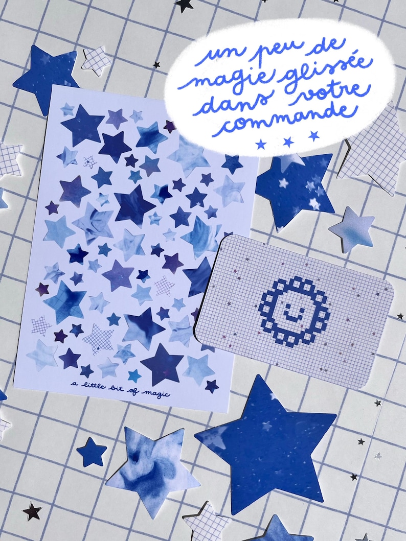 Duo of Holographic Stickers - Star Borders - Etsy