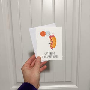 Happy Birthday Favorite Wiener, Funny Rude Birthday Card for Him ...