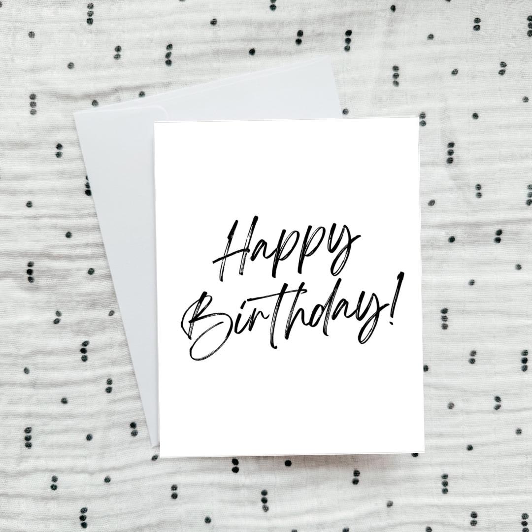 Simple Happy Birthday, Birthday Card, Birthday Card for Him or Her ...