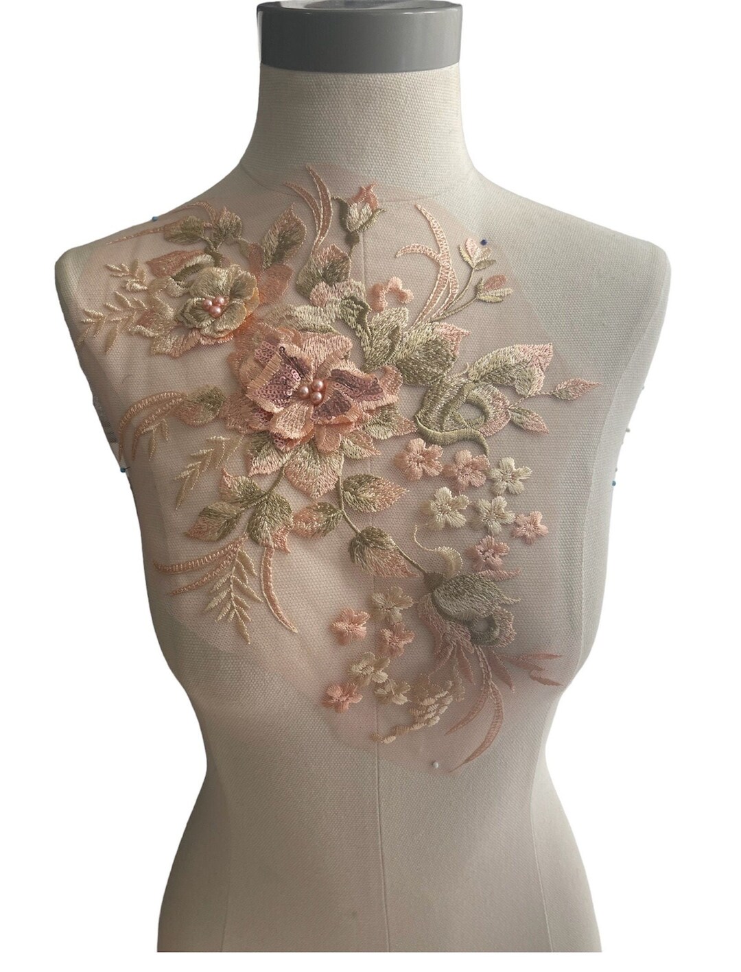 Multi Color Applique With 3D Flower - Etsy