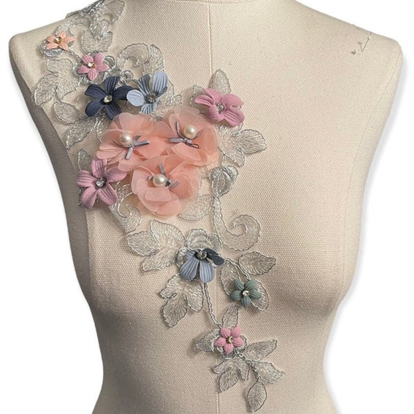 3d Floral Applique - Etsy