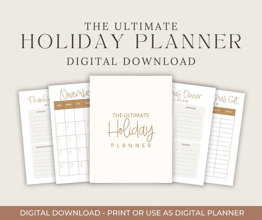 The Ultimate Holiday Planner, Digital Download - Etsy