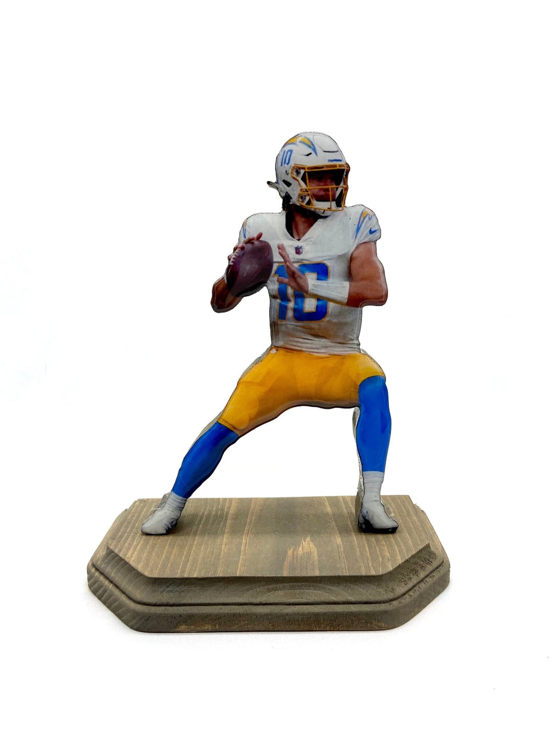 Justin Herbert Wooden Sports Collectible Los Angeles Chargers Figure ...