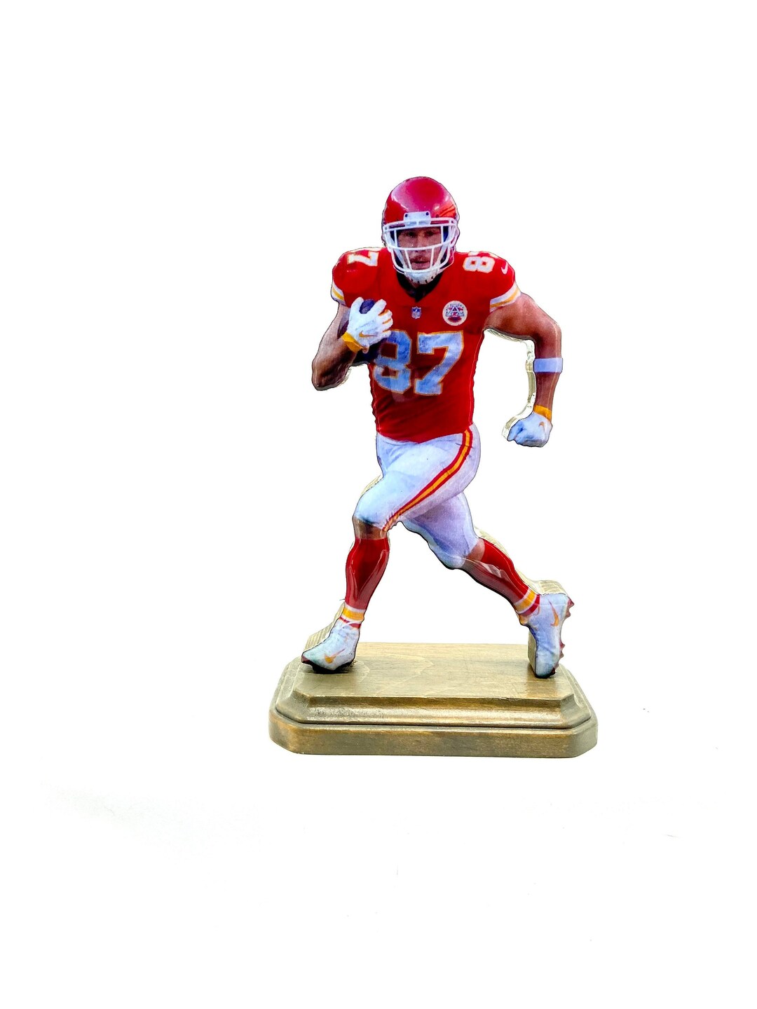 Travis Kelce Wooden Sports Collectible Kansas City Chiefs Figure Statue ...