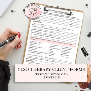 Yeso Therapy Wrap Intake Form, Yesotherapy Consent Form, Yeso Wrap ...