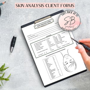 Skin Analysis & Treatment Chart Forms Skin Analysis Form - Etsy