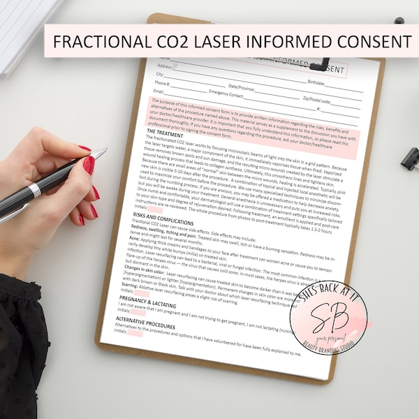 Laser Skin Rejuvenation Consent Form - Etsy