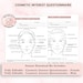 Cosmetic Interest Questionnaire, Aesthetic Interest Questionnaire ...