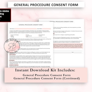 General Procedure Consent Form, Suture Consent Form, Incision Consent ...