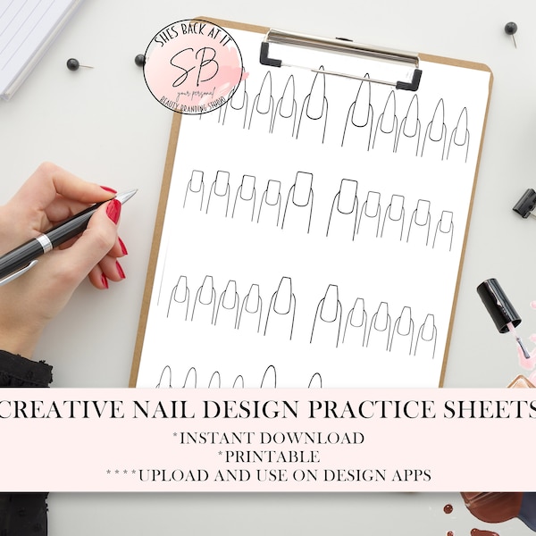 Nail Art Design Sheet - Etsy