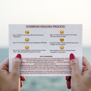 Microblading After Care Instructions Postcard, What to Expect ...