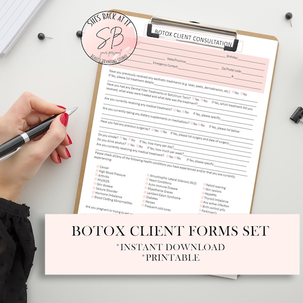 Consent Forms Botox - Etsy