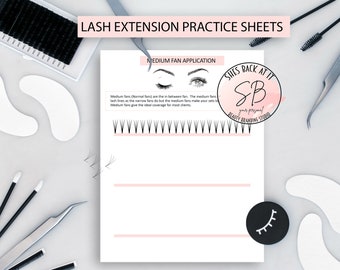 Lash Extension Practice Sheet - Etsy UK