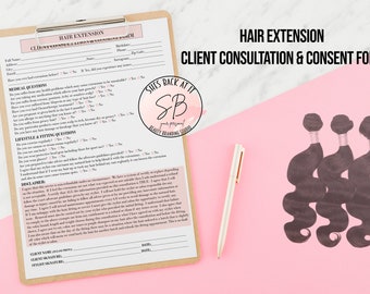 Hairdressing Client Record Form Consultation Treatment Salon - Etsy