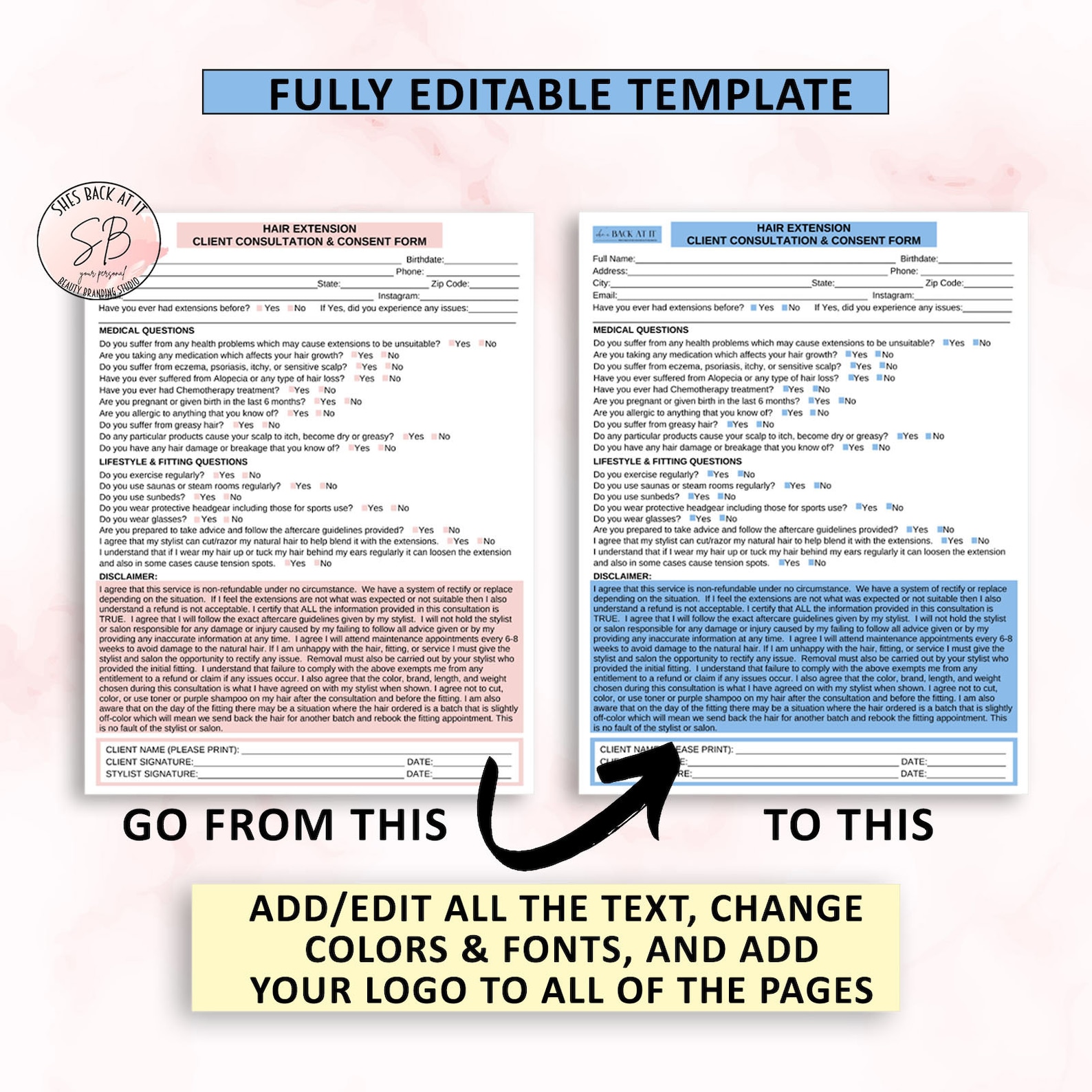 Editable Sign in Sheet, Client Sign in Sheet, Spa Client Check in Sheet ...