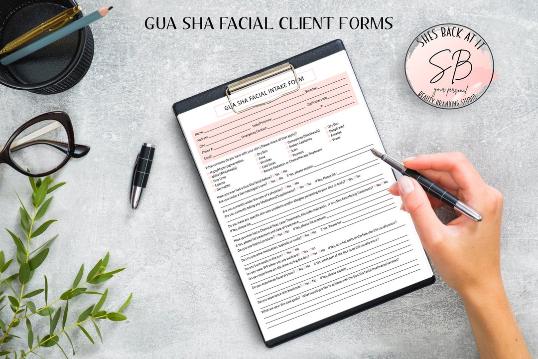 Gua Sha Facial Intake Form, Gua Sha Facial Informed Consent, Gua Sha ...