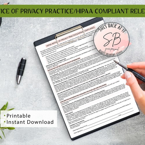 HIPAA Compliant Release Form Template Medical Records - Etsy