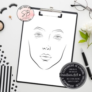 Makeup Artist Templates, Makeup Artist Practice Sheets, Freelance ...