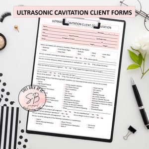Ultrasonic Cavitation Intake Form Editable Template, Aesthetic ...