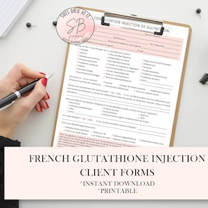 French Glutathione Injection Consent Forms, Glutathion Shot Informed ...